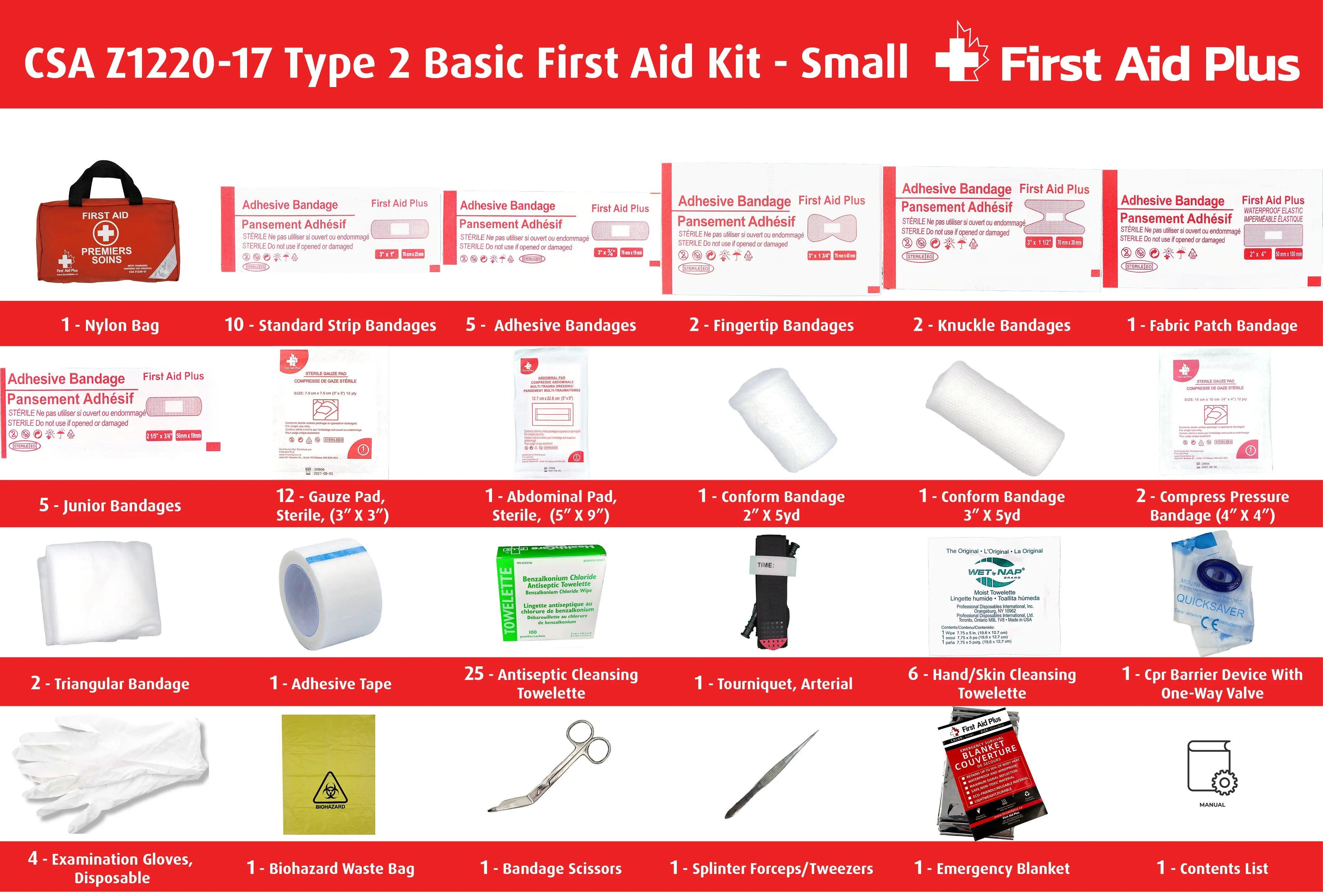 CSA Type 2 Basic First Aid Kit - Small | First Aid Plus